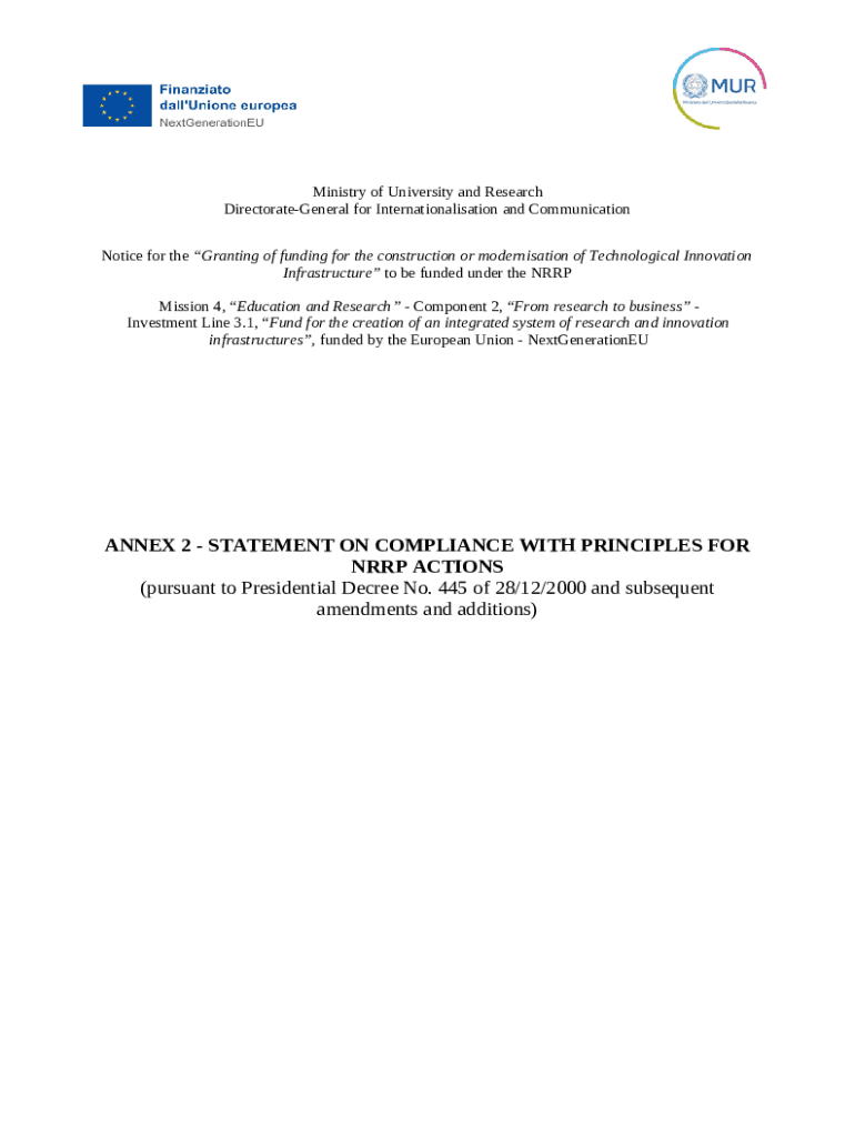 Research and Development Infrastructure Grant Program Doc Template | pdfFiller