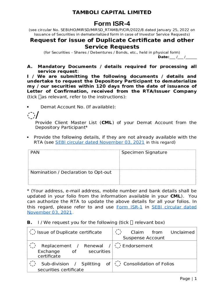 ISR4.pdf Doc Template | pdfFiller