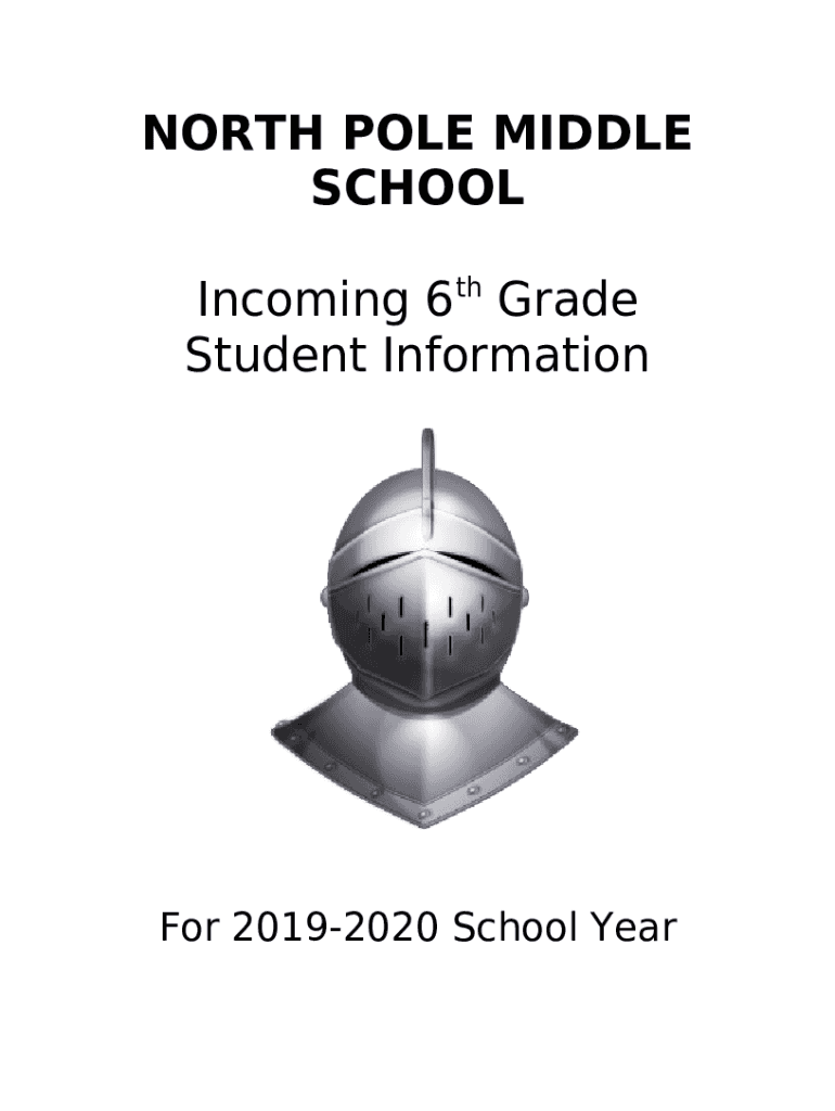 North Pole Middle School: 488-2271 Doc Template | pdfFiller