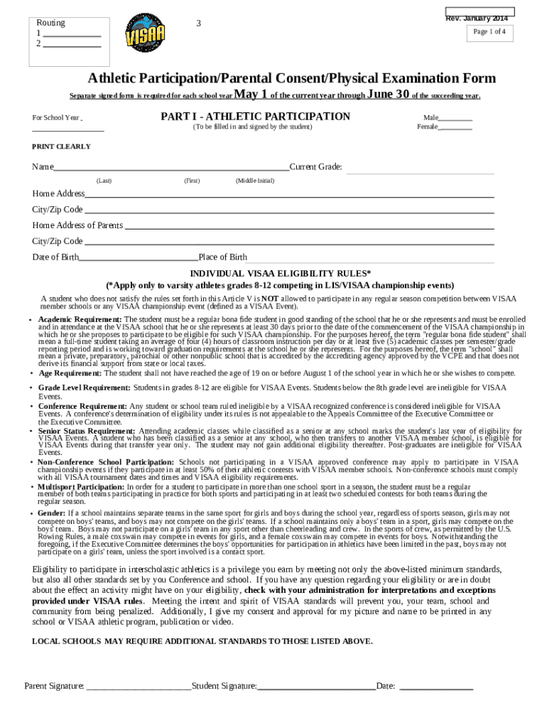 VISAA-Pre-Participation-Physical-Examination-. ... Doc Template | pdfFiller
