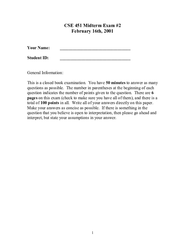 Fillable Online Exam2 VersionA all - VERSION A CSE 8A Midterm Exam Fax Email Print - pdfFiller
