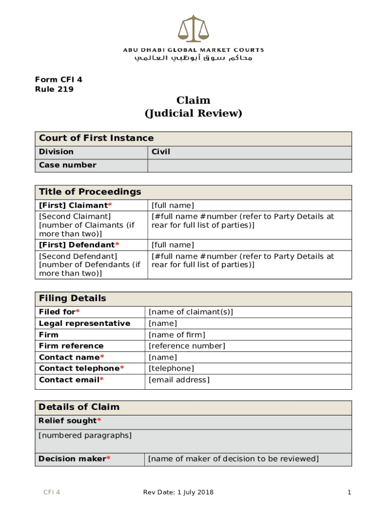 Acknowledgment of Service (Judicial Review Claims) Doc Template | pdfFiller