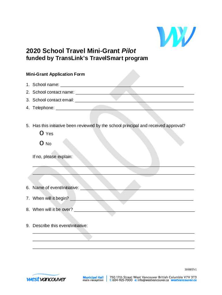 Mini-Grant Application Details Doc Template | pdfFiller