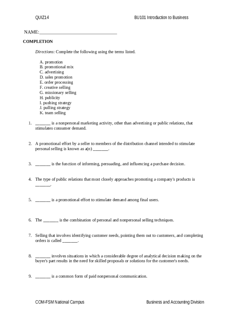 The Promotional Mix: Identifying Promotional Tactics Doc Template ...