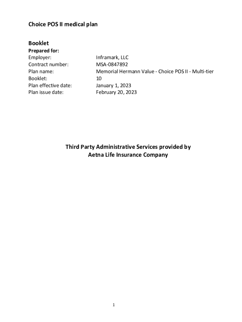 Fillable Online Get the care you need, your way Aetna Choice POS II ...