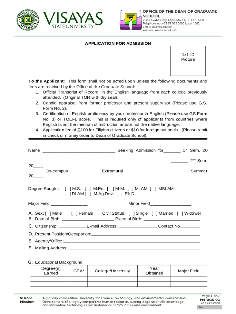 Graduate - Admissions - Virginia Commonwealth University Doc Template | pdfFiller