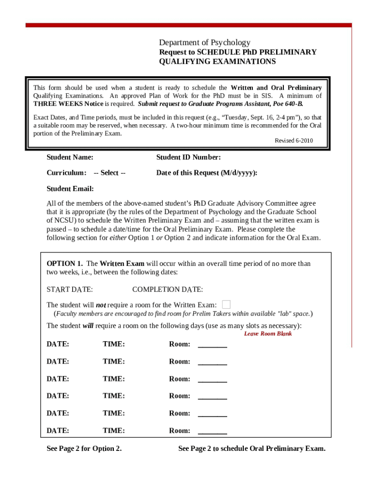 Doctoral CurriculumDepartment of Psychology Doc Template | pdfFiller