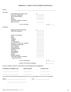 Fillable Online What Is a Cash Flow Statement? Example and Template ...