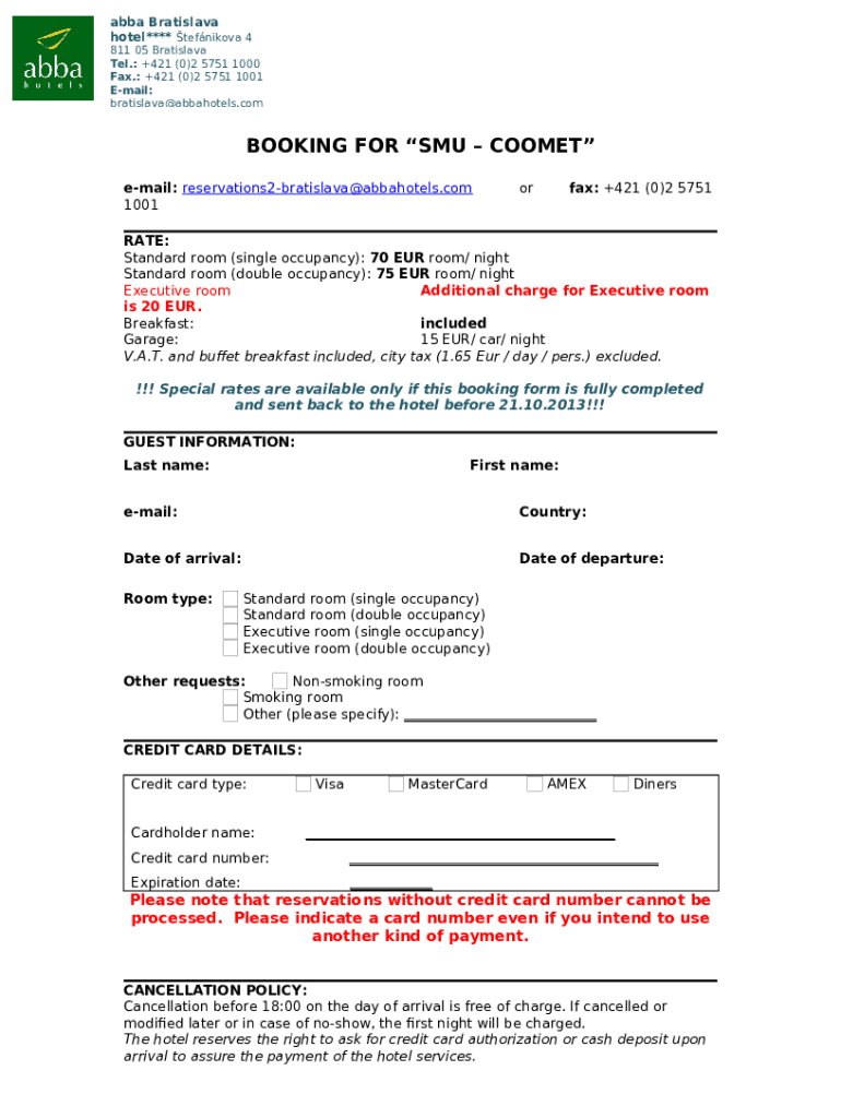 Room Reservations and Events - Campus Recreation Doc Template | pdfFiller