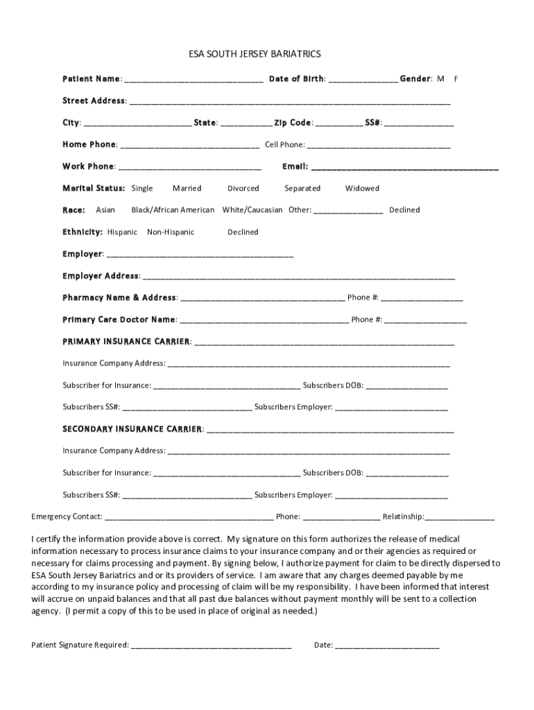 Fillable Online About Us : Our Surgeons and Staff Fax Email Print ...