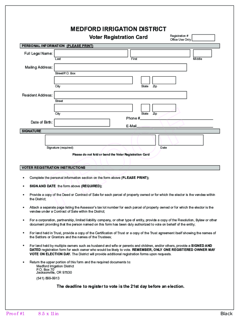Fillable Online By Laws of the Medford Irrigation District Fax Email ...