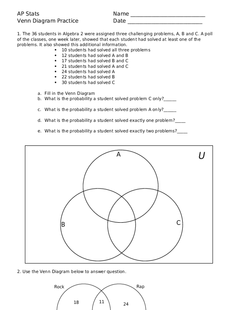 Guess My Rule w/ Probability and Venn Diagrams Doc Template | pdfFiller