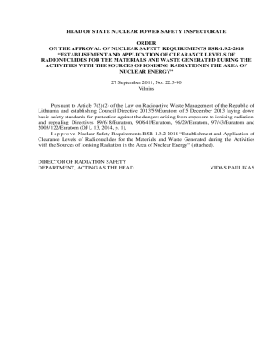 Fillable Online Definition of Clearance Levels for the Release of ...