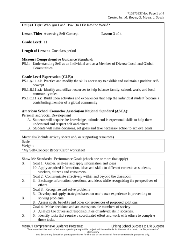 All High School Unit and Lesson Plans Doc Template | pdfFiller