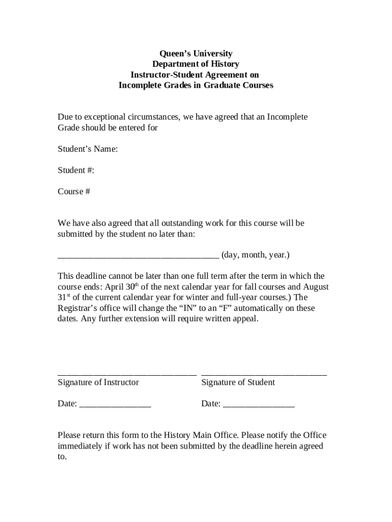 faculty of education incomplete grade statement Doc Template | pdfFiller