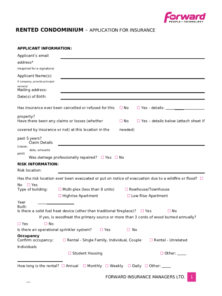 Rented Condominium Policy Comprehensive Doc Template | pdfFiller
