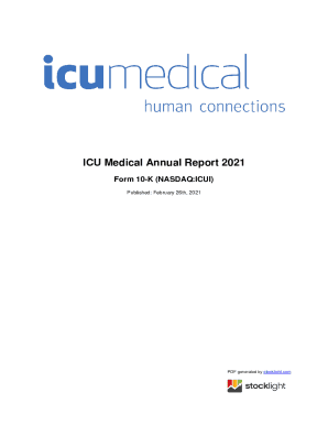 Fillable Online ICU Medical, Inc. (ICUI) Stock Price, News, Quote ...