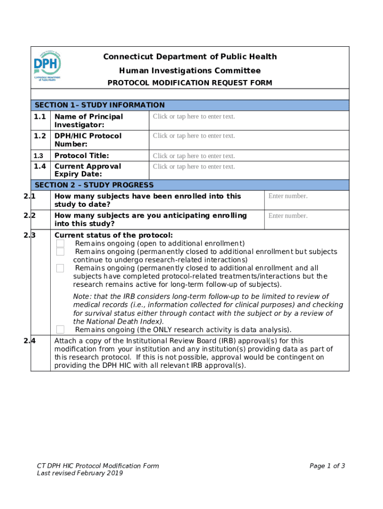 . HIC Modification Doc Template | pdfFiller