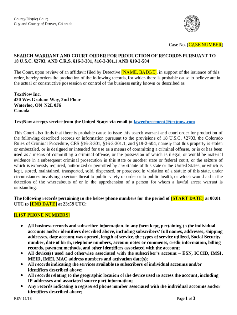 TextNow Inc Doc Template | pdfFiller