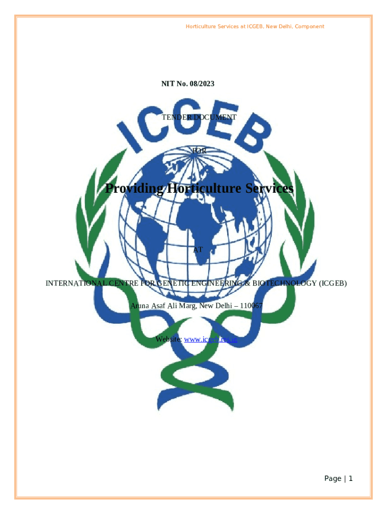 ICGEB International Centre for Genetic Engineering and ... Doc Template | pdfFiller