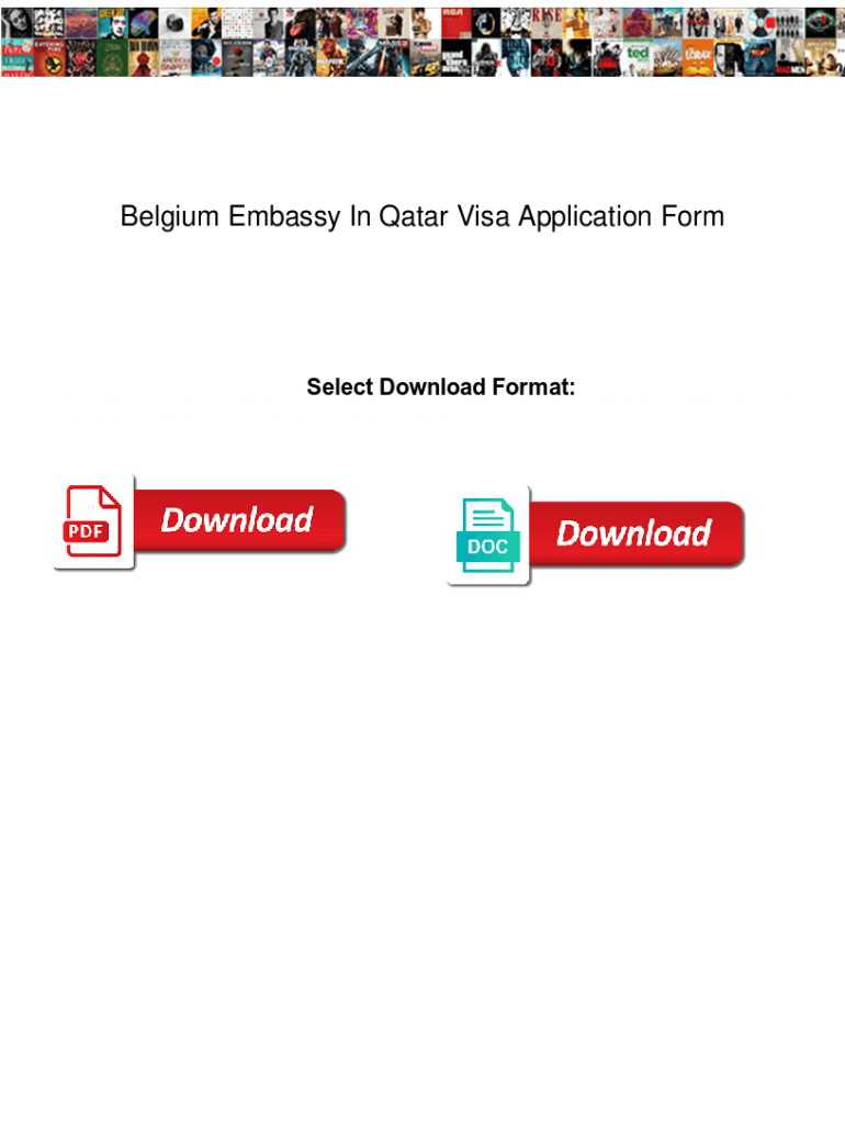 Belgium Embassy Qatar Visa Application Form - Blank Fillable Template ...