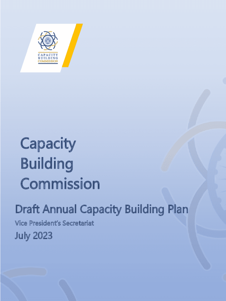 Fillable Online Annual Capacity Building Plan Vice President's ...