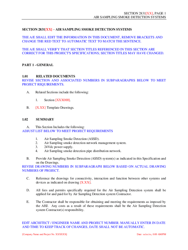 Fillable Online ASD Master Spec Templatev.7. ASD Master Spec Template Fax Email Print - pdfFiller