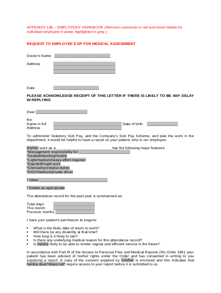 Example letter to employee seeking consent to GP medical ... Doc ...