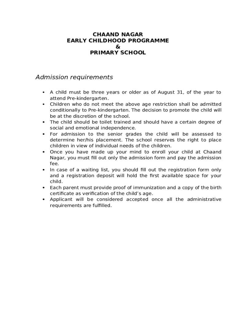 Pre-Kindergarten and Kindergarten Registration Doc Template | pdfFiller