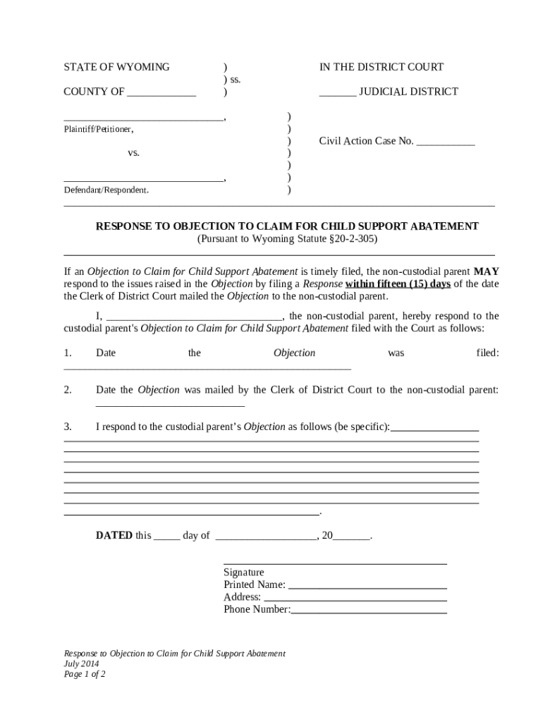 Response to Petition to Establish Custody, Visitation, and ... Doc ...