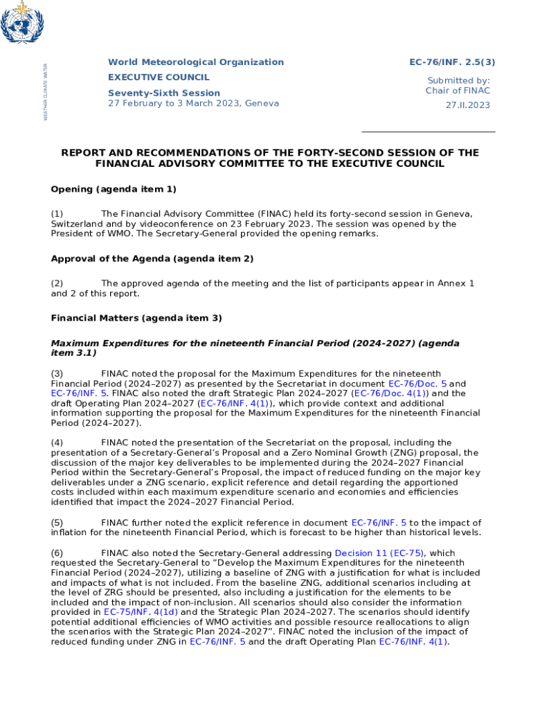 Records - WMO Library Doc Template | pdfFiller