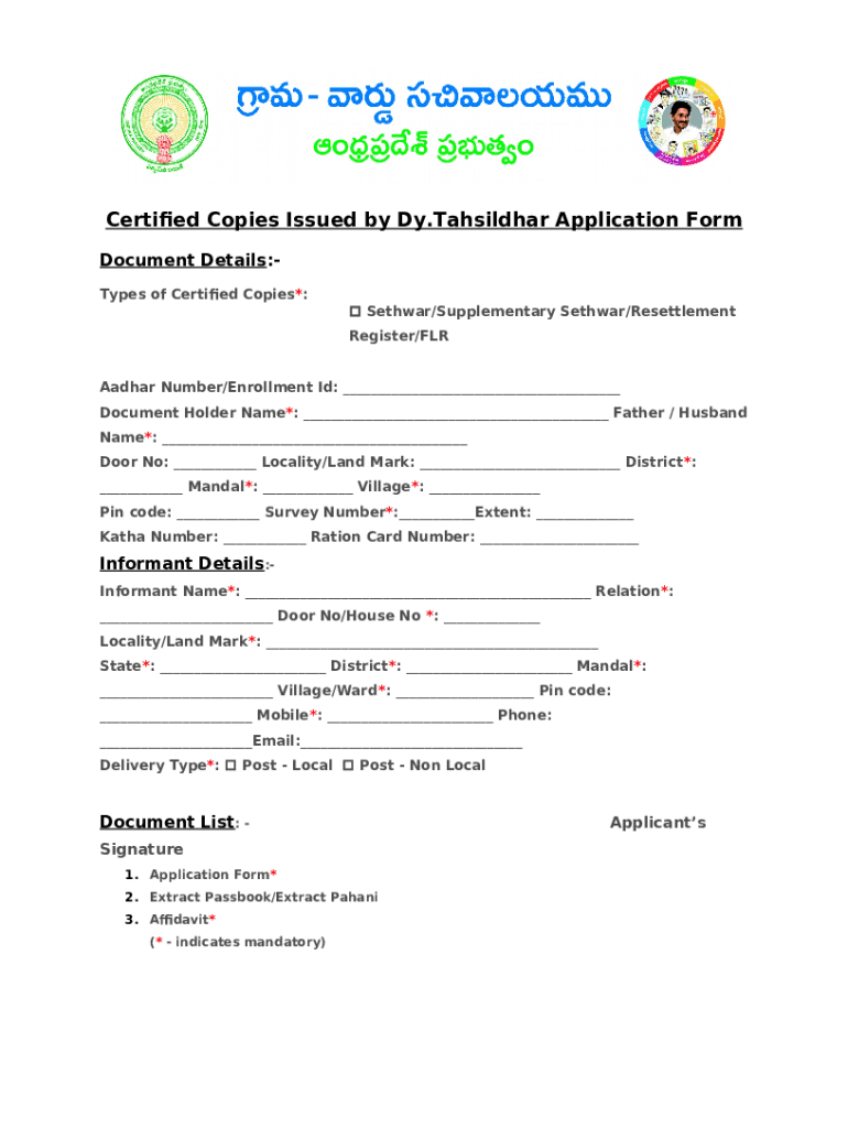 Certified Copies Issued by AD application Doc Template | pdfFiller