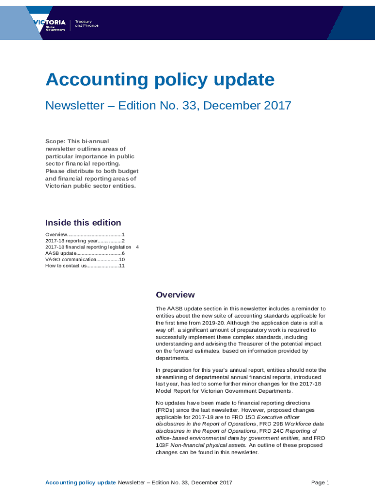 Accounting policy update : newsletter Doc Template | pdfFiller
