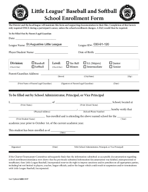 Fillable Online School Enrollment Form.pdf Fax Email Print - pdfFiller