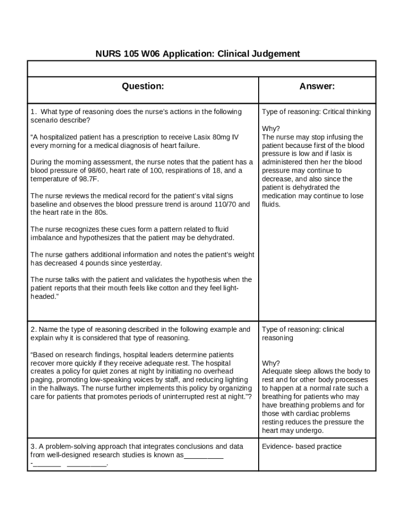 A Research-Based Model of Clinical Judgment in Nursing Doc Template ...