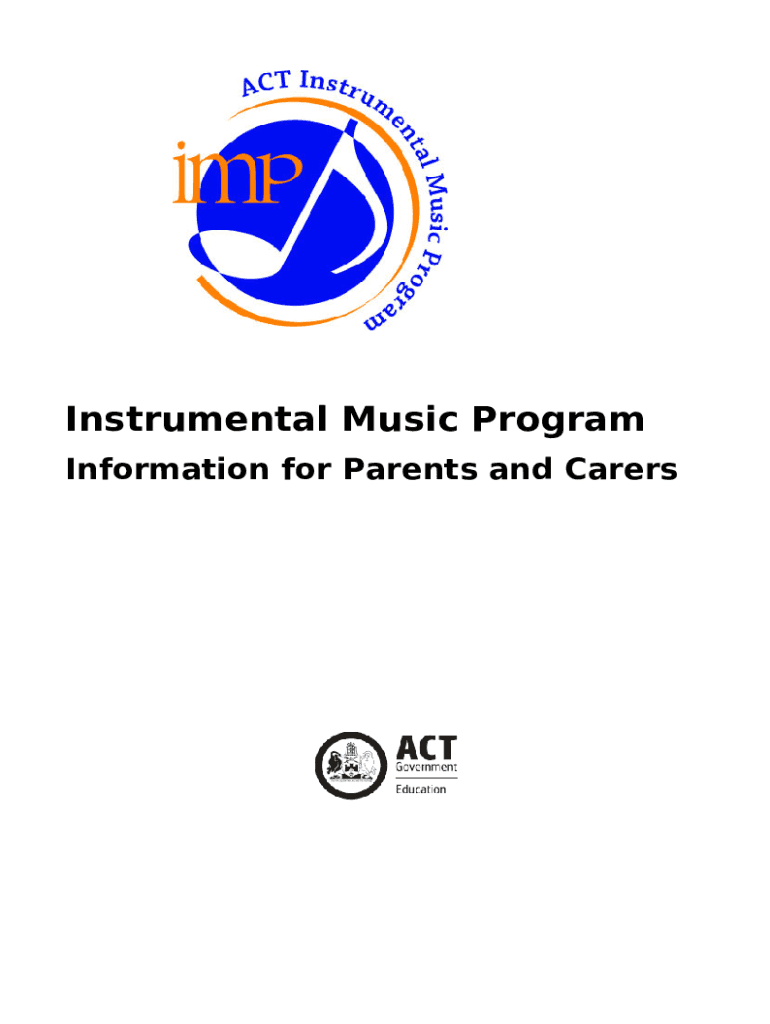 Instrumental Music Ination for 3rd and 4th grade parents Doc Template ...