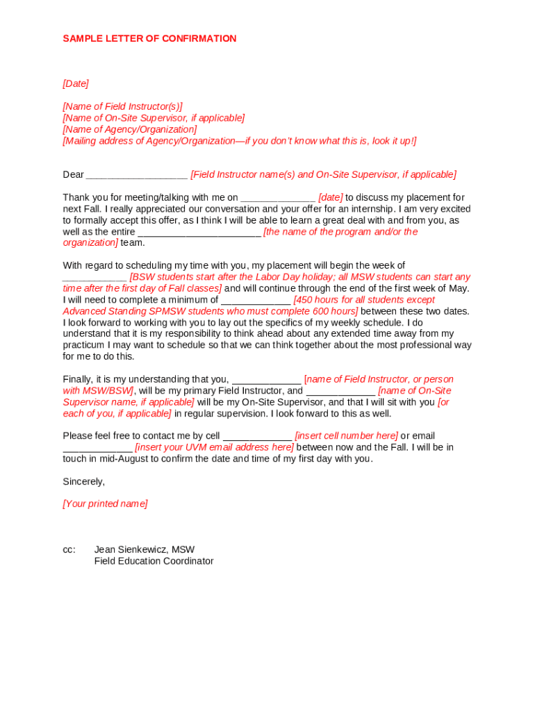 Sample Letter: -CONFIRMATION OF EMPLOYMENT- Doc Template | pdfFiller