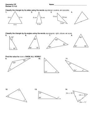 Fillable Online Classify the triangle by its sides. A. isosceles B ...