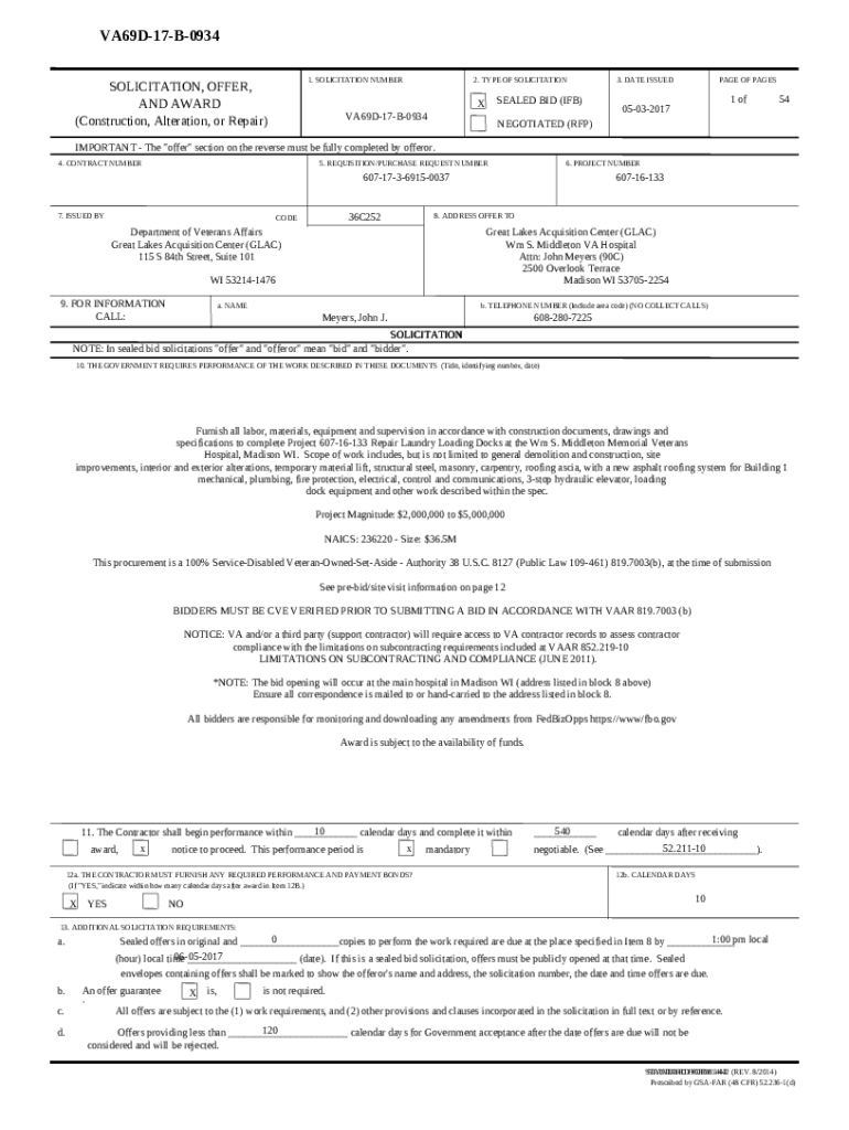 section a - solicitation/contract 48 - VA Vendor Portal Doc Template ...