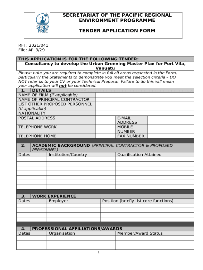 Consultancy to develop the Urban Greening Master Plan ... Doc Template ...