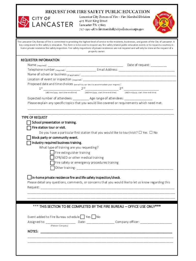 Fillable Online Lancaster fire station closes after decades of service Fax Email Print - pdfFiller