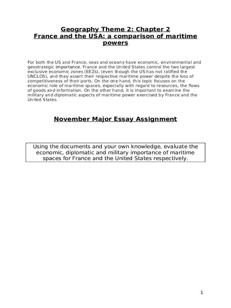 The Geopolitics of the United States, Part 1 Doc Template | pdfFiller