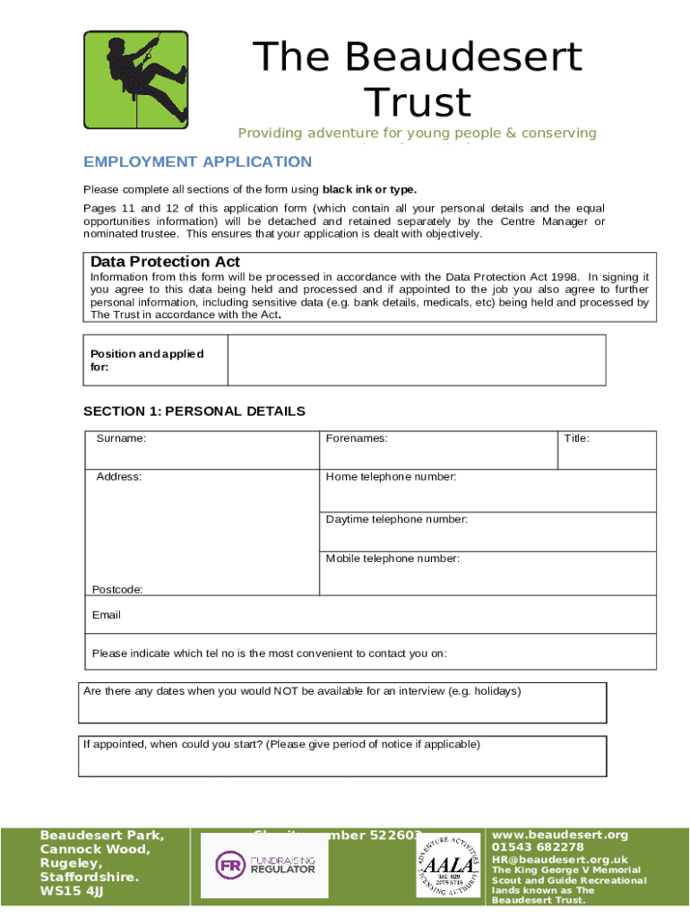 1 CONFIDENTIAL JOB APPLICATION Doc Template | pdfFiller