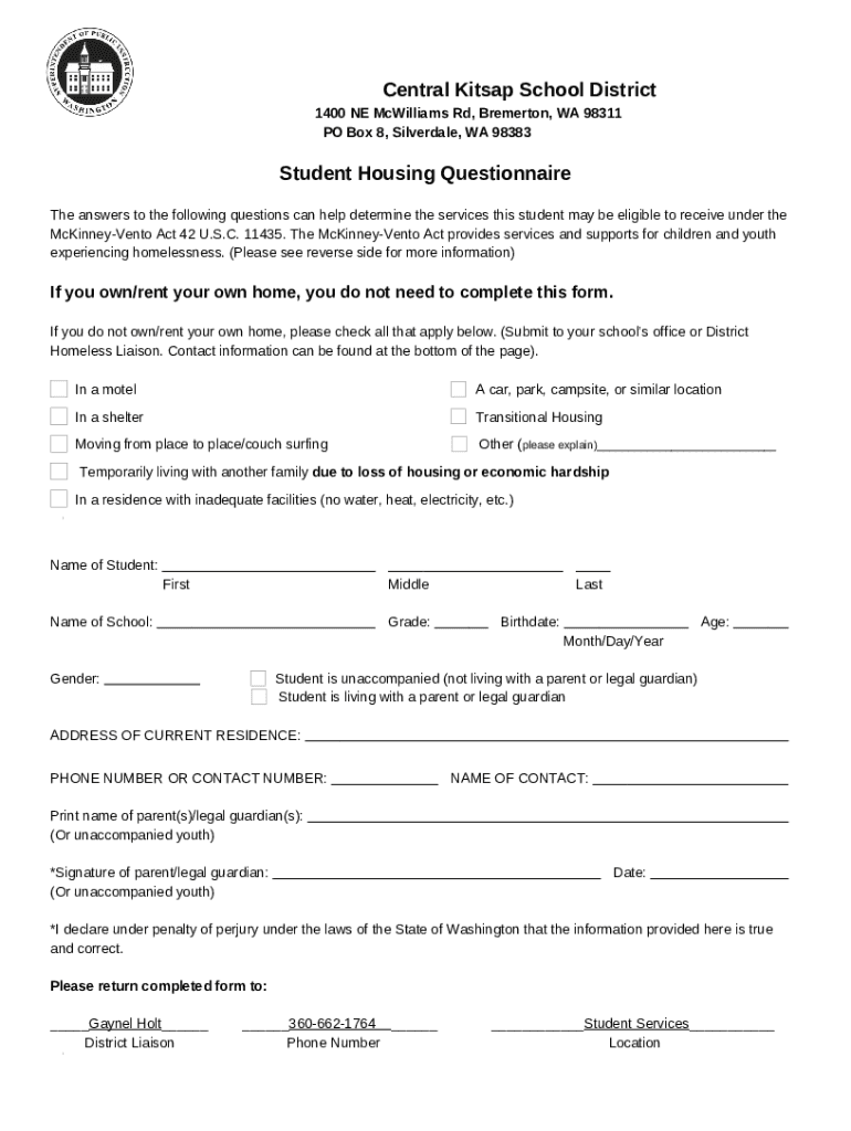 Homeless Student Liaison at Central Kitsap School District Doc Template ...