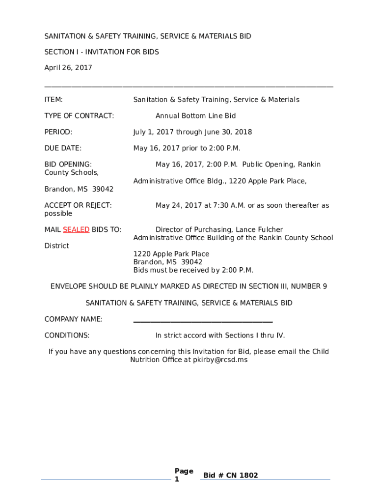 REQUEST FOR PROPOSALS SAFETY TRAINING ... - srm magic ms Doc Template ...