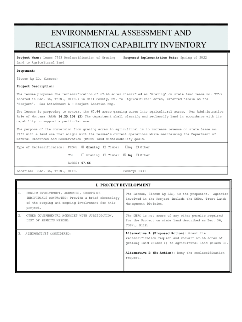 Fillable Online dnrc mt Montana Agricultural Land Classification and Valuation ... Fax Email ...