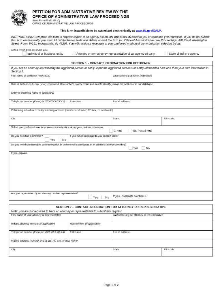 OALP - State Agencies: File a Petition for Review Doc Template | pdfFiller