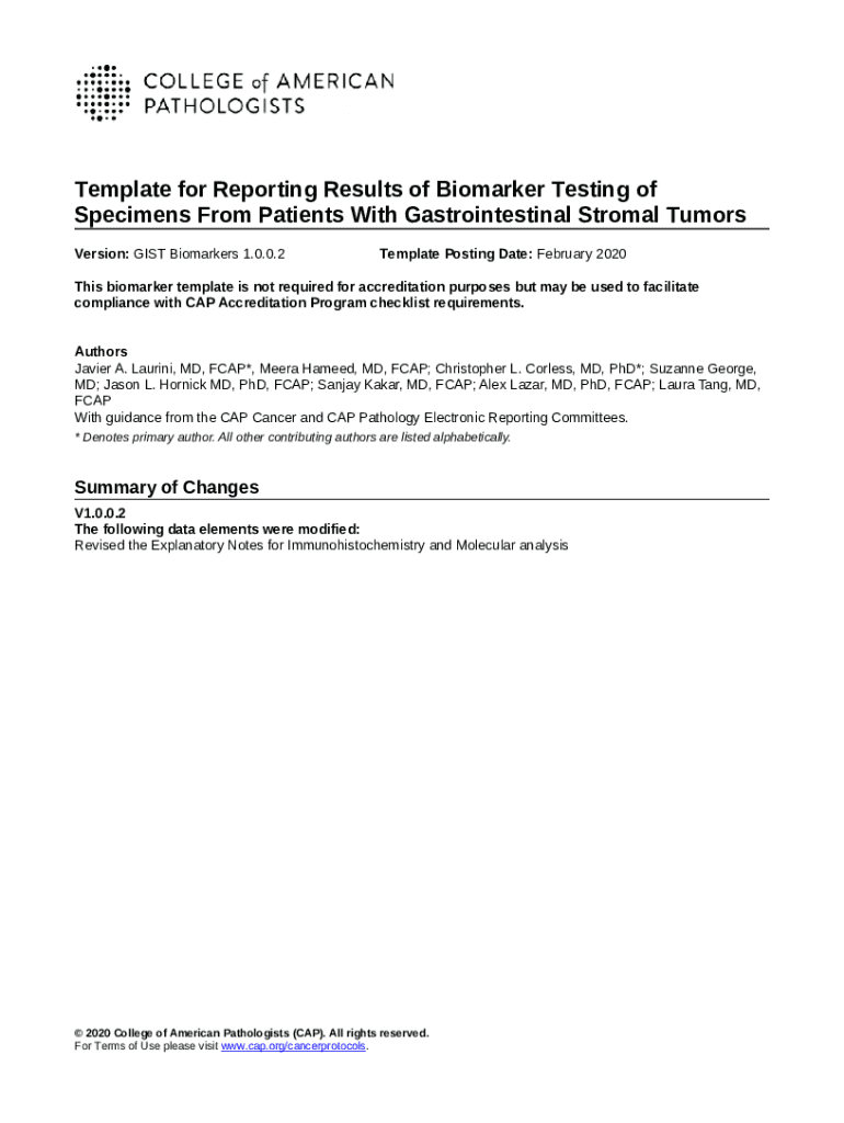 PDF Template for Reporting Results of Biomarker Testing ... Doc ...