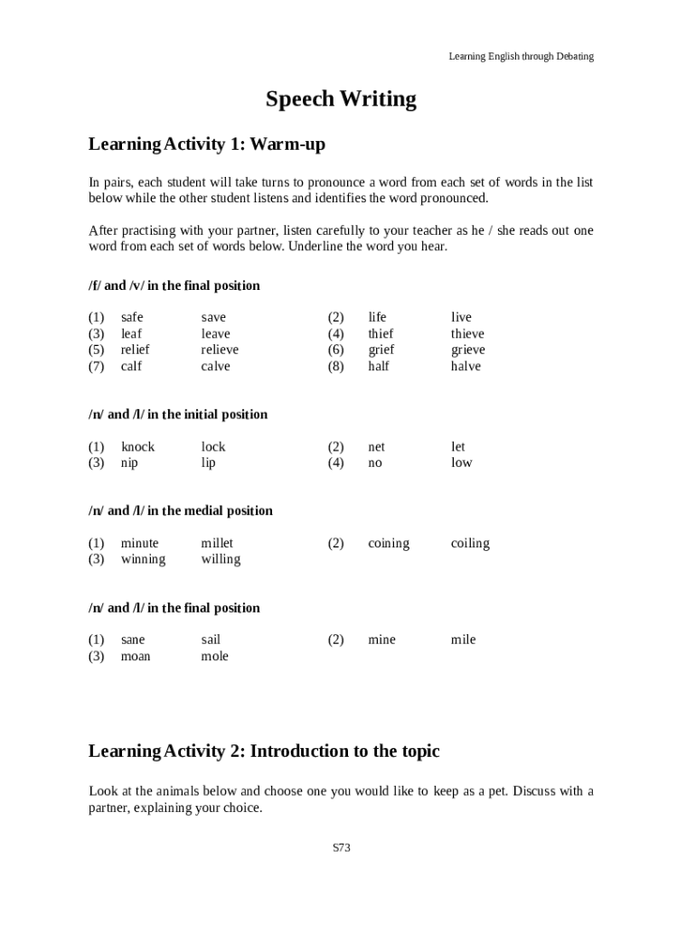 Sound to Speech: A Pronunciation Manual for English as a ... Doc ...