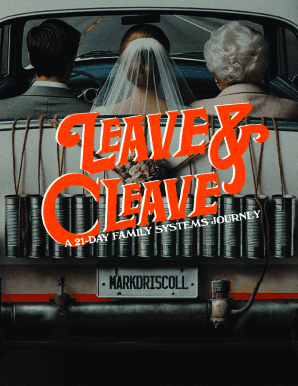 Fillable Online Leave & Cleave: A 21-day Family Systems Journey Fax ...